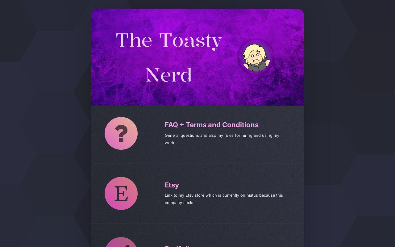 Toasty Nerd Home Page